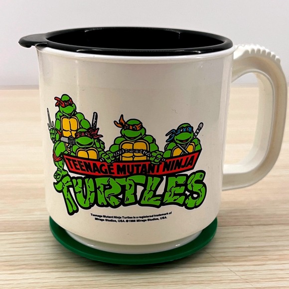 Dining | 1988 Teenage Mutant Ninja Turtles Mug With Lid Vintage ...
